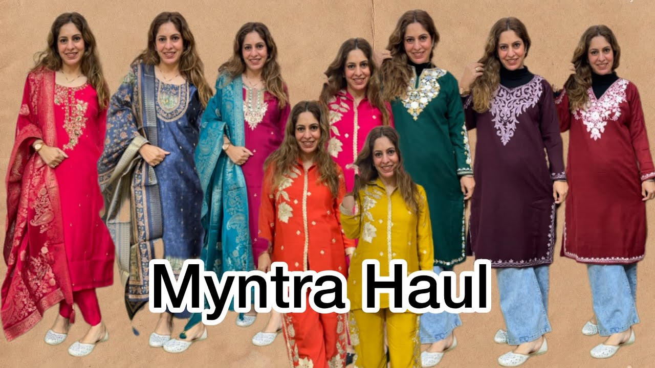 Myntra Kurta set Haul / Pherans - YouTube