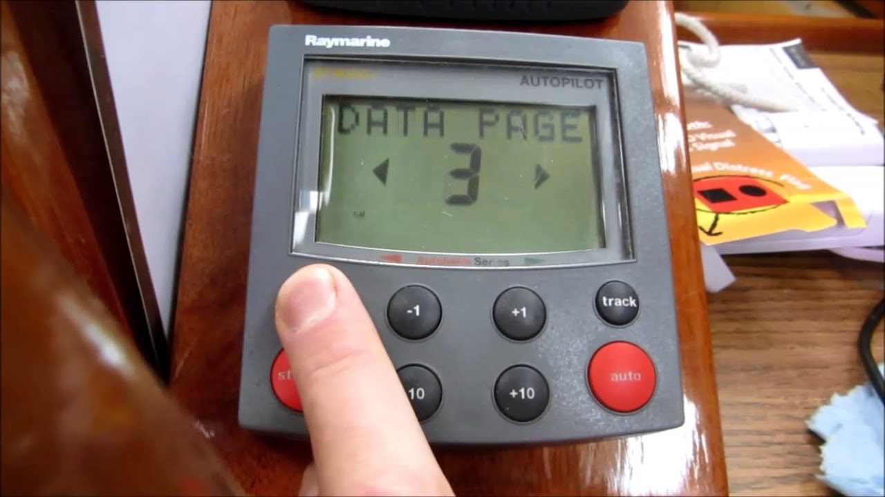 Raymarine ST4000+ User Setup - YouTube