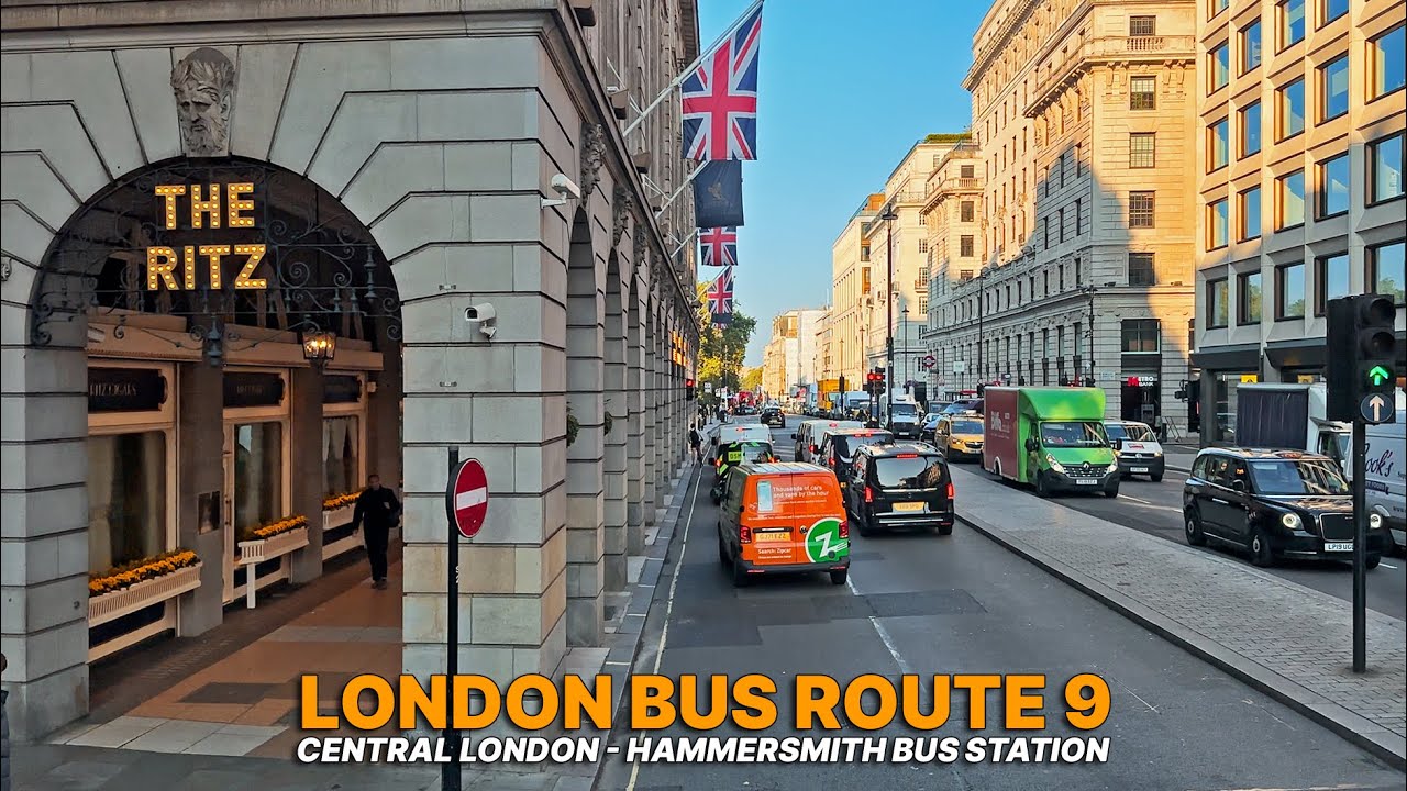 Experience London's morning Bus commute through London: Bus Route 9 ...