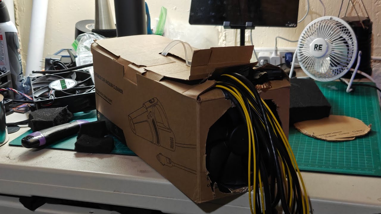 Another cardboard GPU mining ⛏️ cluster for the Horde! #cryptominer # ...