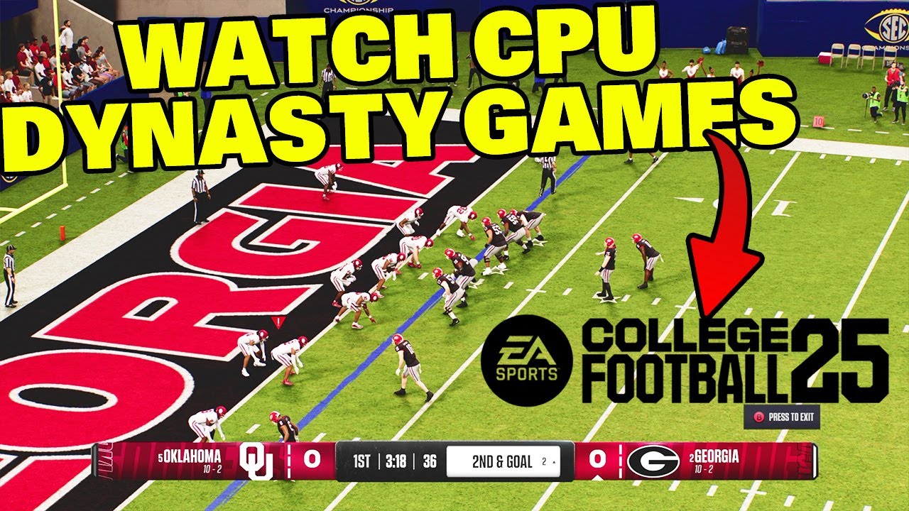 How to WATCH CPU GAMES in Your DYNASTY in College Football 25! - YouTube