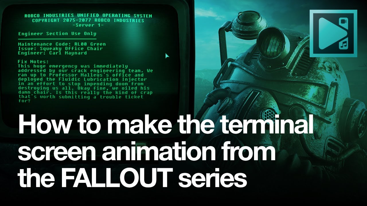 How to make terminal screen text animation from FALLOUT (FREE) - YouTube