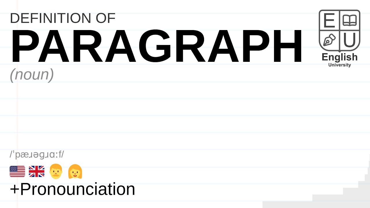 PARAGRAPH meaning, definition & pronunciation | What is PARAGRAPH ...