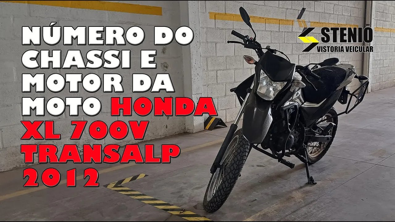 Número do chassi e motor da Moto Honda XL 700v Transalp 2012. - YouTube