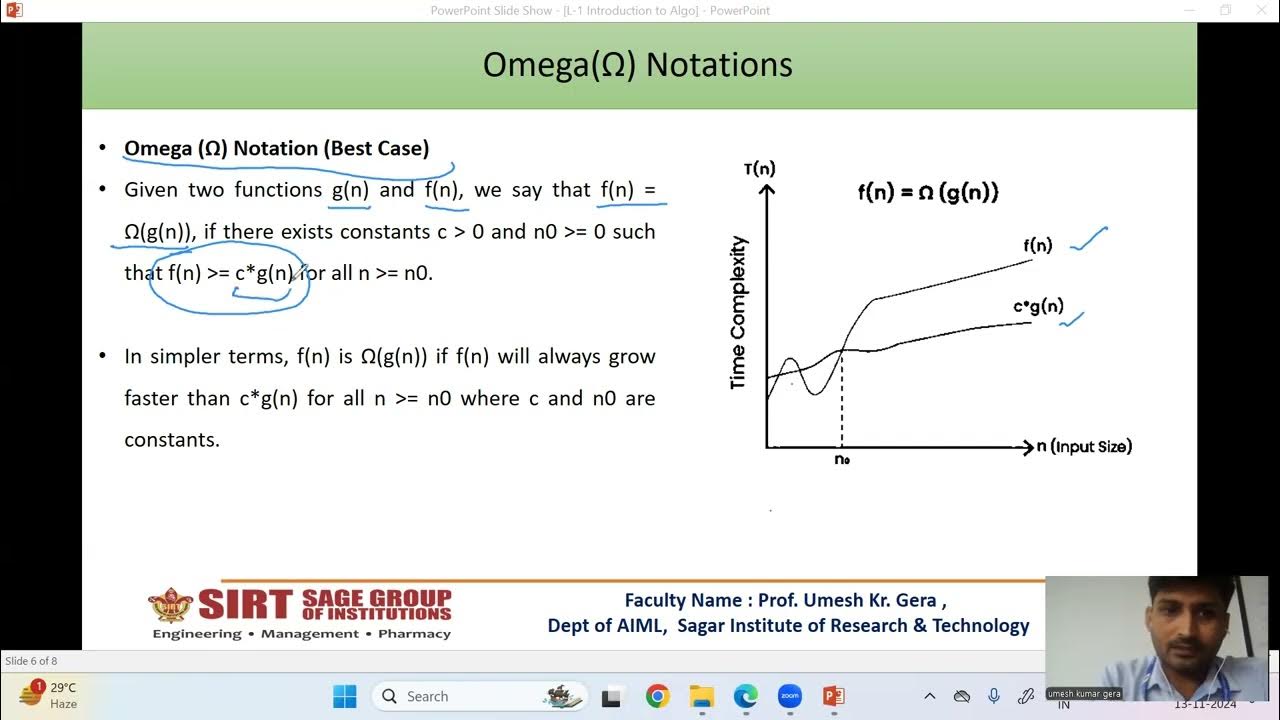 Asymptotic notation|Data Structure| SIRT Bhopal|Prof. Umesh Gera - YouTube