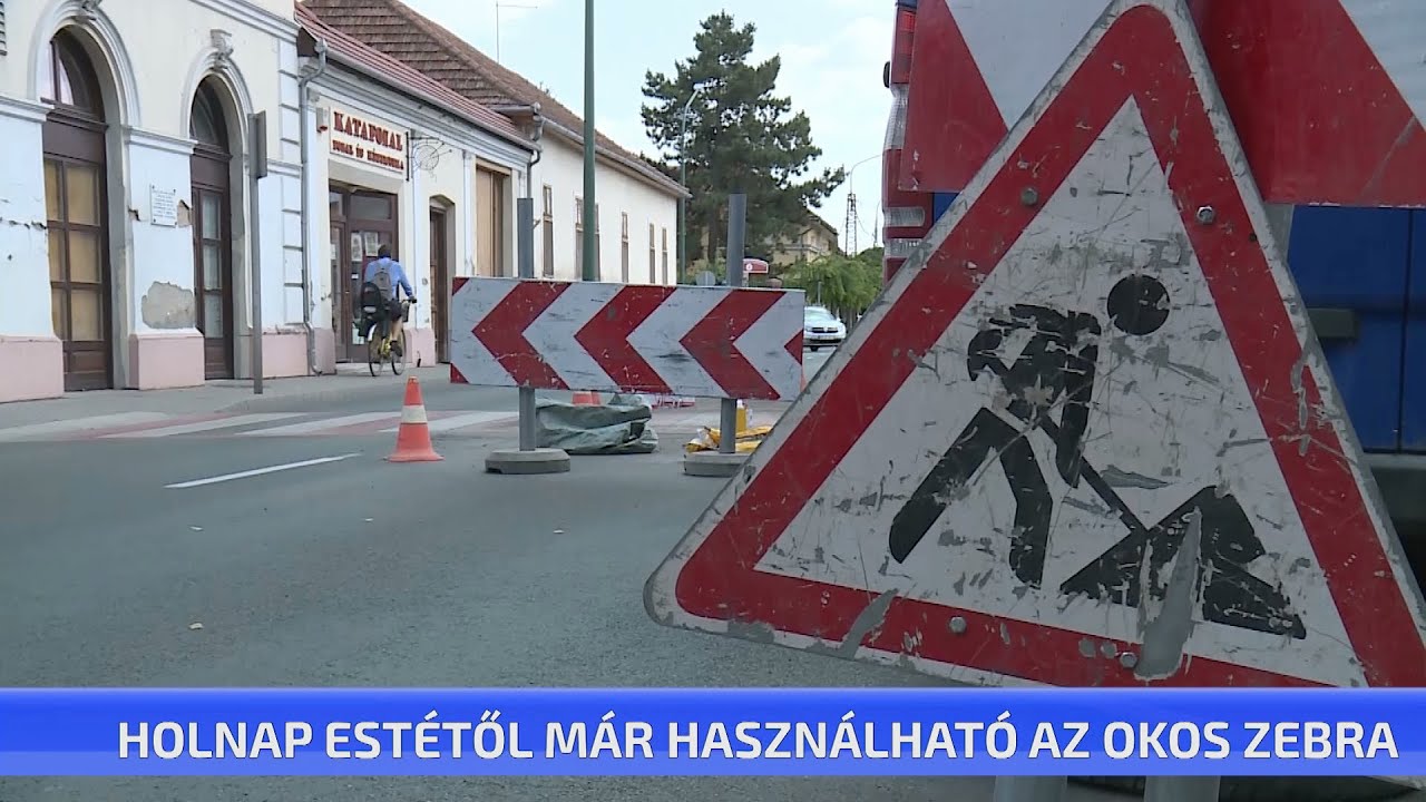Holnap estétől már használható az okos zebra - YouTube