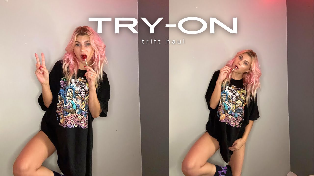 TRY-ON HAUL (thrift edition) - YouTube