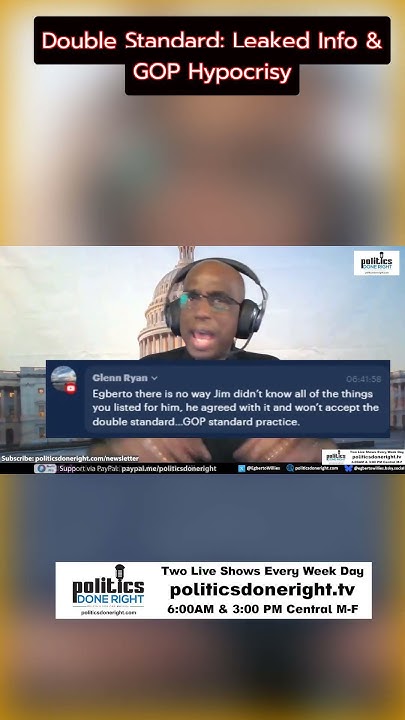 Double Standard: Leaked Info & GOP Hypocrisy - YouTube