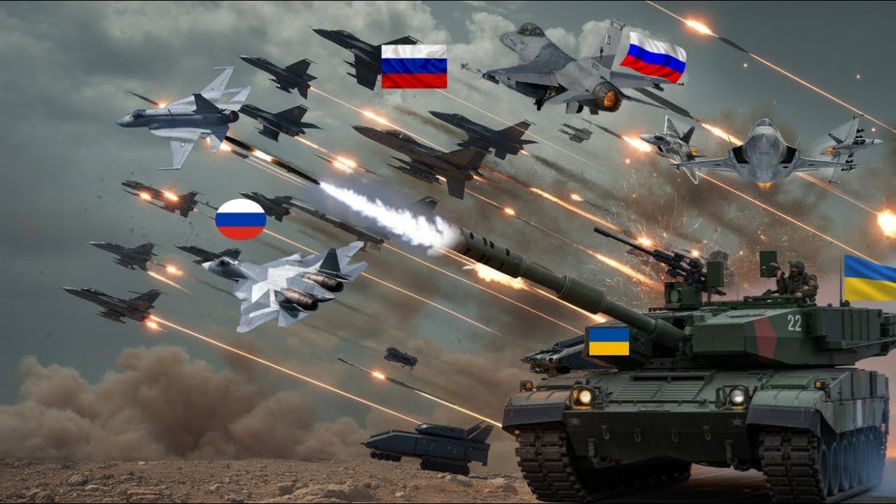 One Ukrainian Laser Tank Vs 65 Russian Fighter Jets - Real War or ...