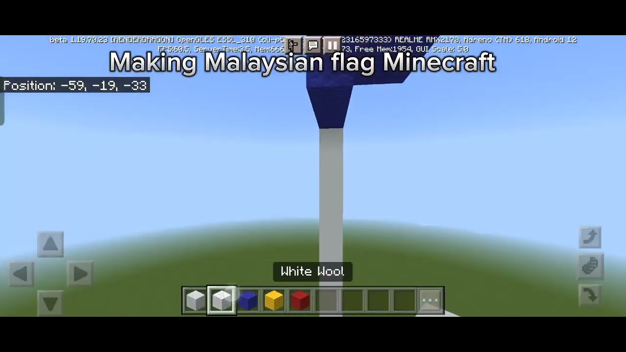 Minecraft Making Malaysian Flag(next Indonesia) - YouTube