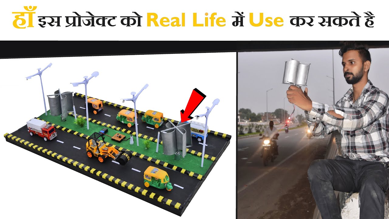 Vertical Axis Wind Turbine , Free Energy Based Inspire Award DIY ...