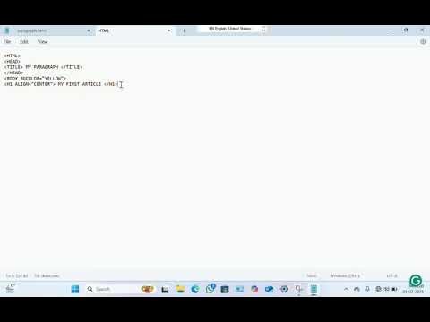 class 6 HTML- paragraph and it's formatting - YouTube