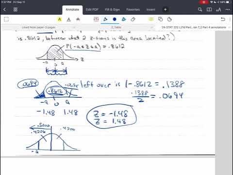 Introductory Statistics L22 Part a Section 7.2 Part 4 Standard Normal ...