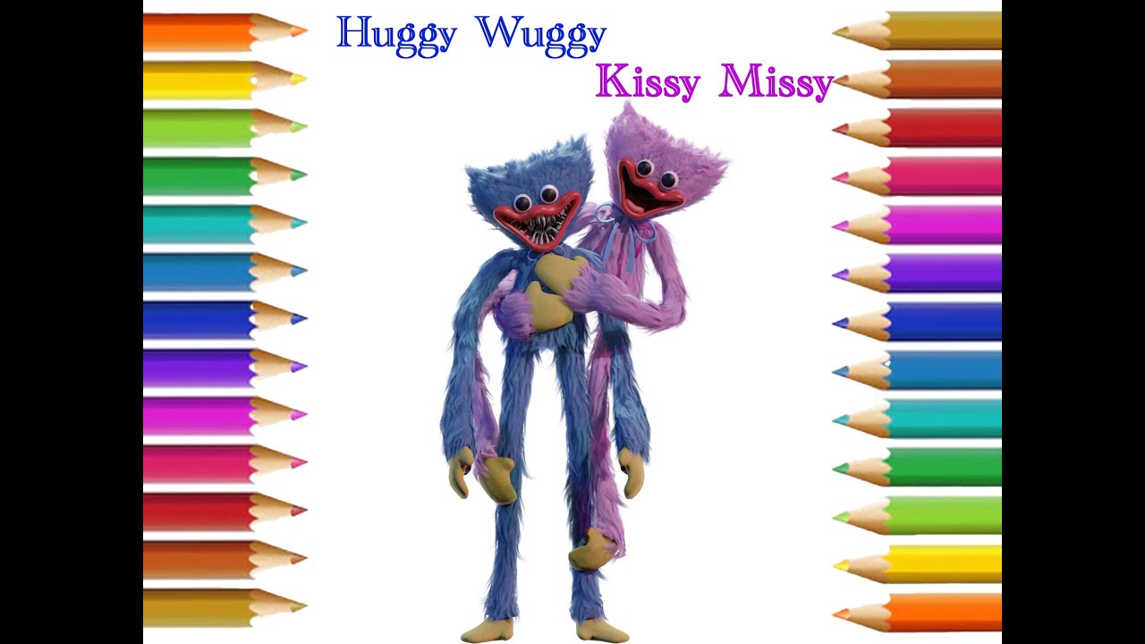 Poppy PlayTime, How To Draw Huggy Wuggy & Kissy Missy /Simple Coloring ...