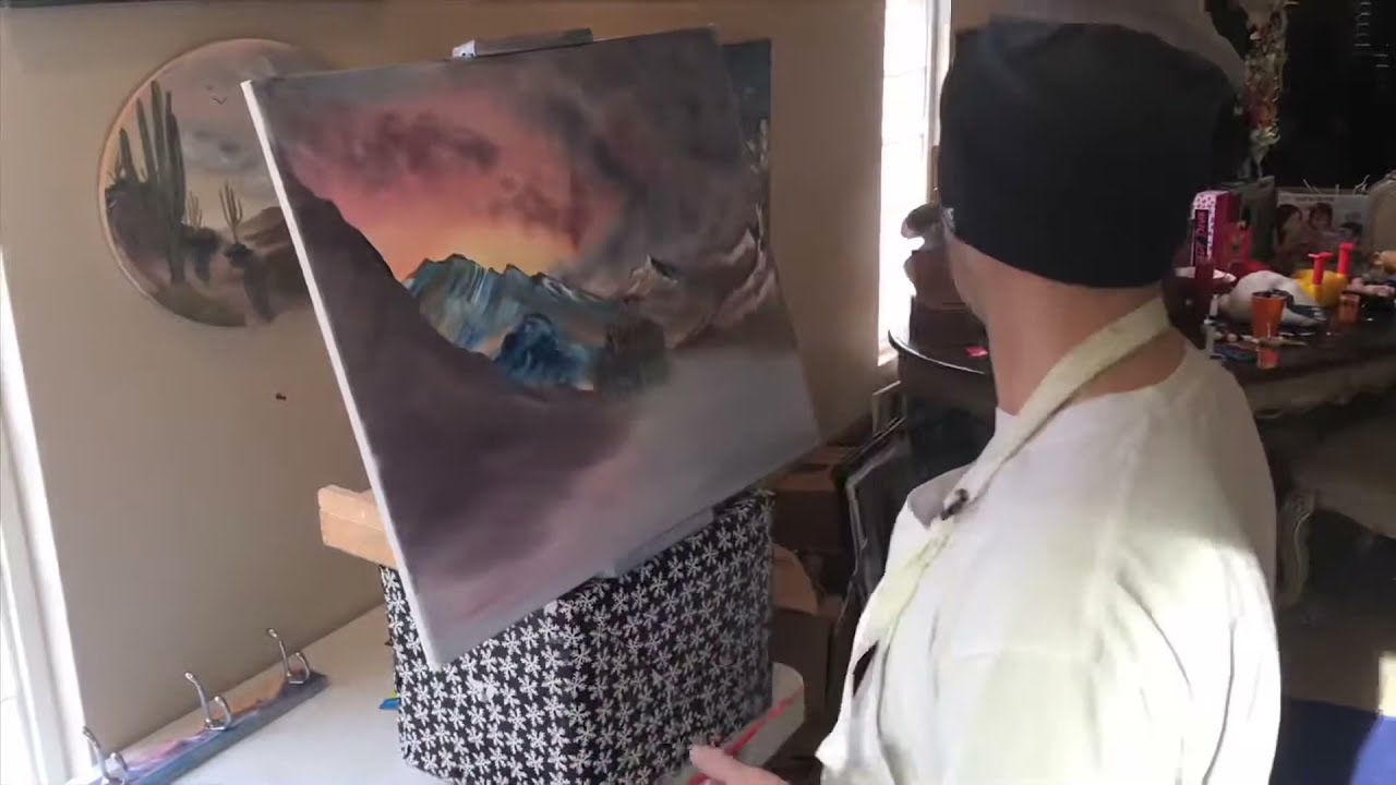 Painting with Oil Time Lapse. Josh Kirkham Landscape Painting. Bob Ross ...