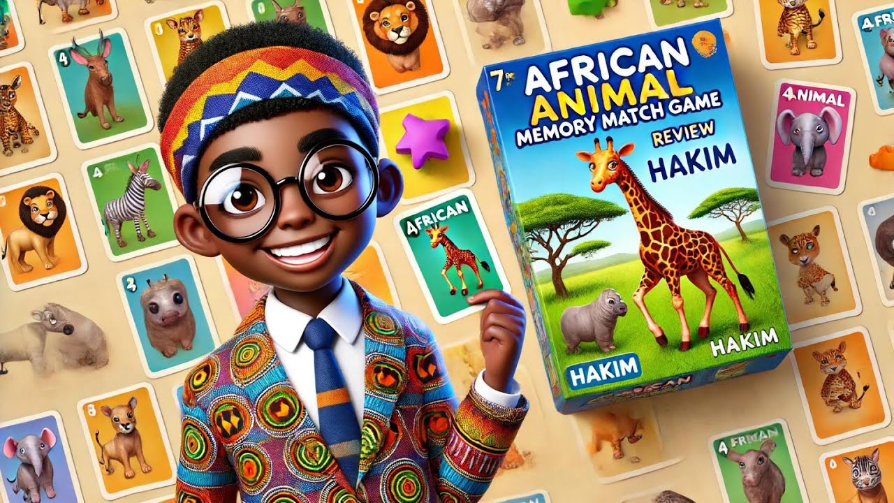 Hakim - African Animal Memory Match Game - YouTube