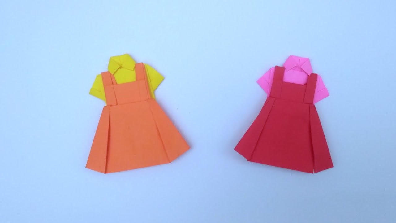 Origami baju // Paper dress - YouTube