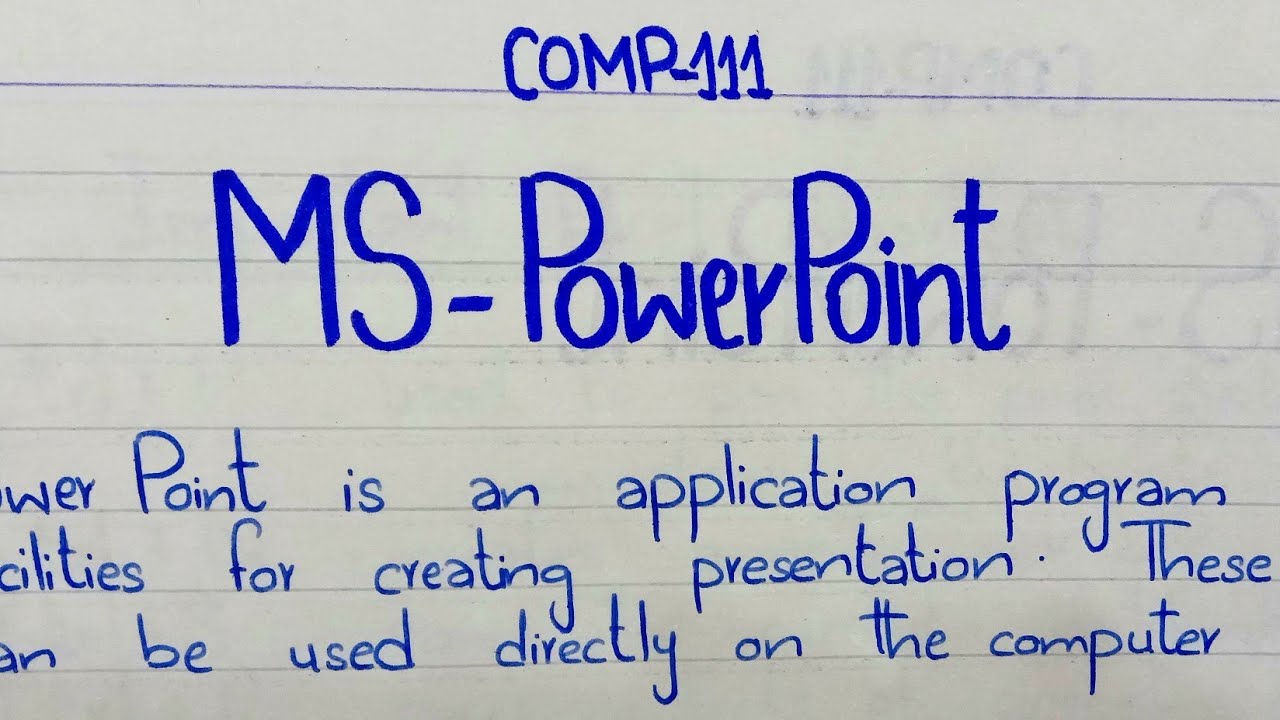 MS-PowerPoint || How to open || How to create || Features || Uses #COMP ...
