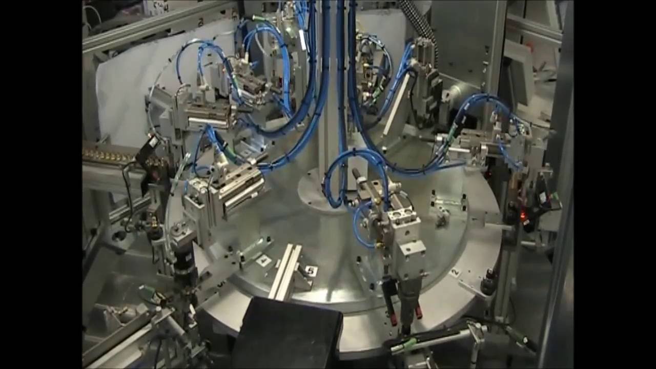 Fitting assembling on cam driven machine - YouTube