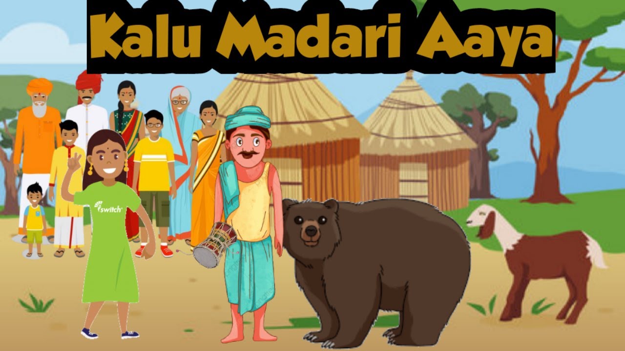 Kalu Madari Aaya|कालू मदारी आया|Hindi Balgeet|Kids Song|Hindi Song ...