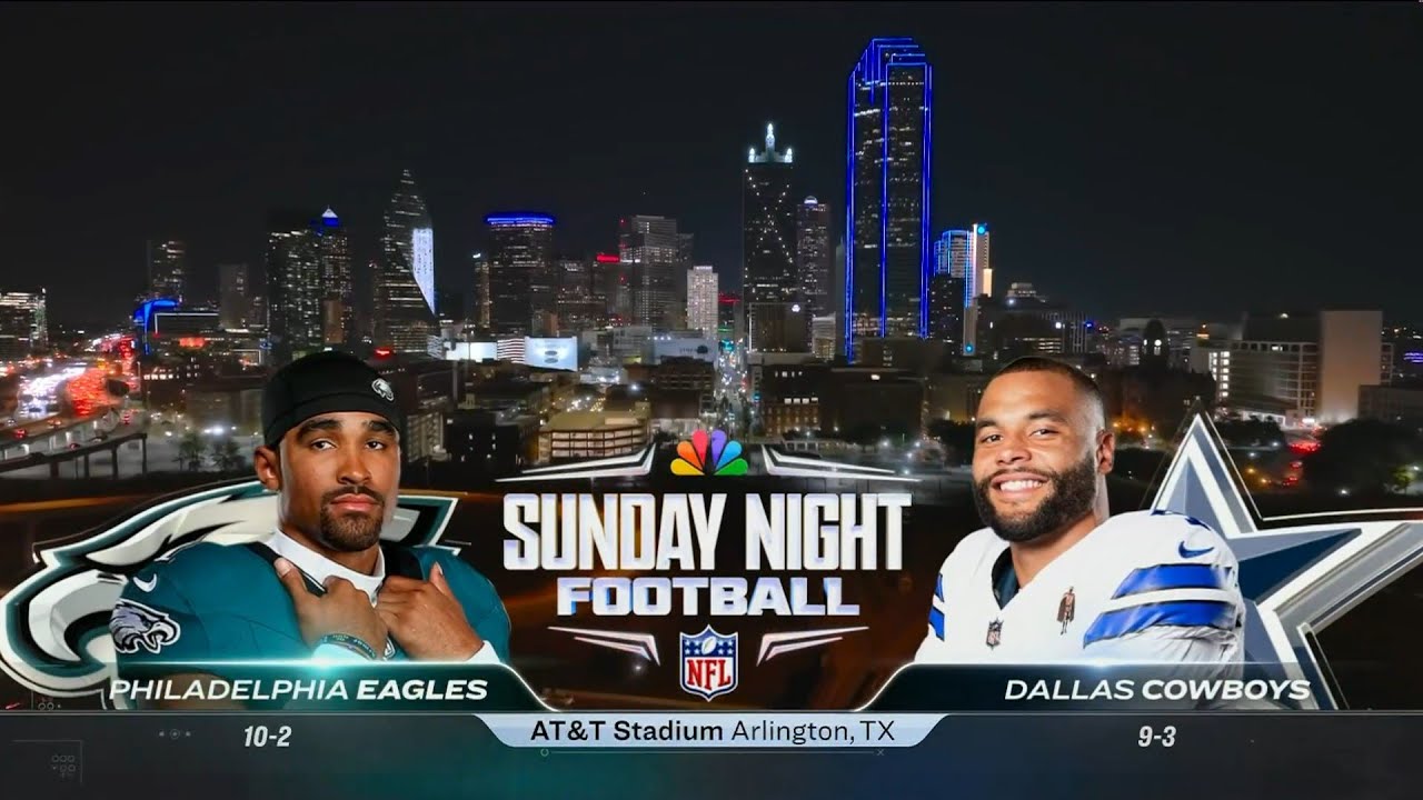 Sunday Night Football on NBC intro | PHI@DAL | 12/10/2023 - YouTube