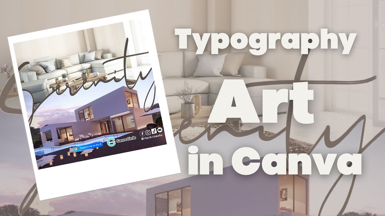 Canva Tips and Trick Typography Art Design in Canva - Canva Beginners Tutorial - YouTube