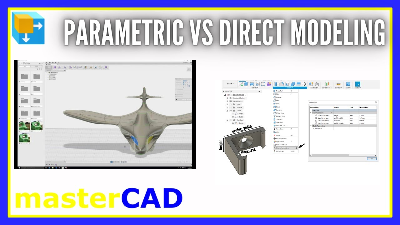 Aprende diferencia entre Modelado Directo y Diseño Paramétrico FUSION ...