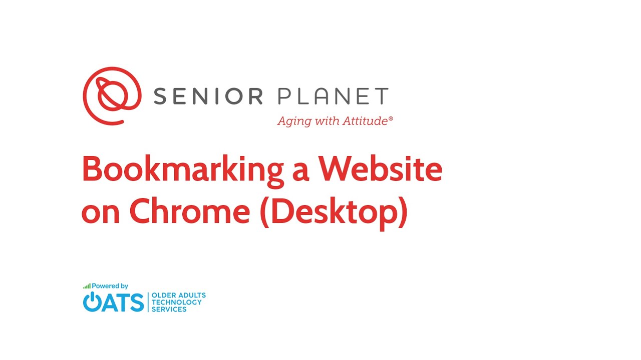 Bookmarking a Website on Chrome (Desktop) - YouTube