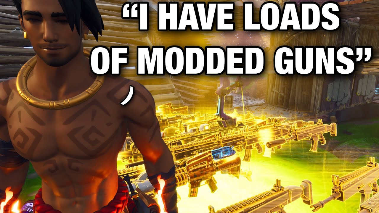 squeaker has modded GUNS!! 😂🔫 (Scammer Get Scammed) Fortnite Save The ...