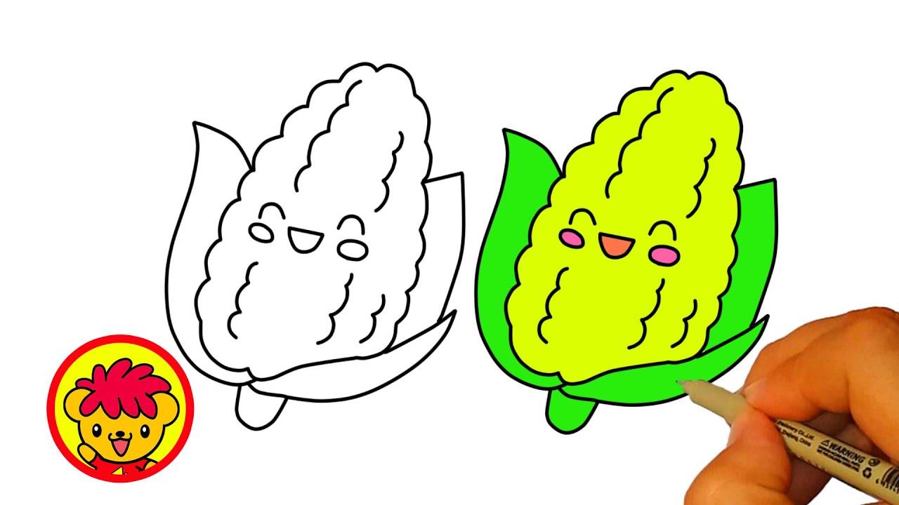 Como Dibujar ️ Una Mazorca🌽 De Maíz Kawaii Paso a Paso MUY FÁCIL - YouTube