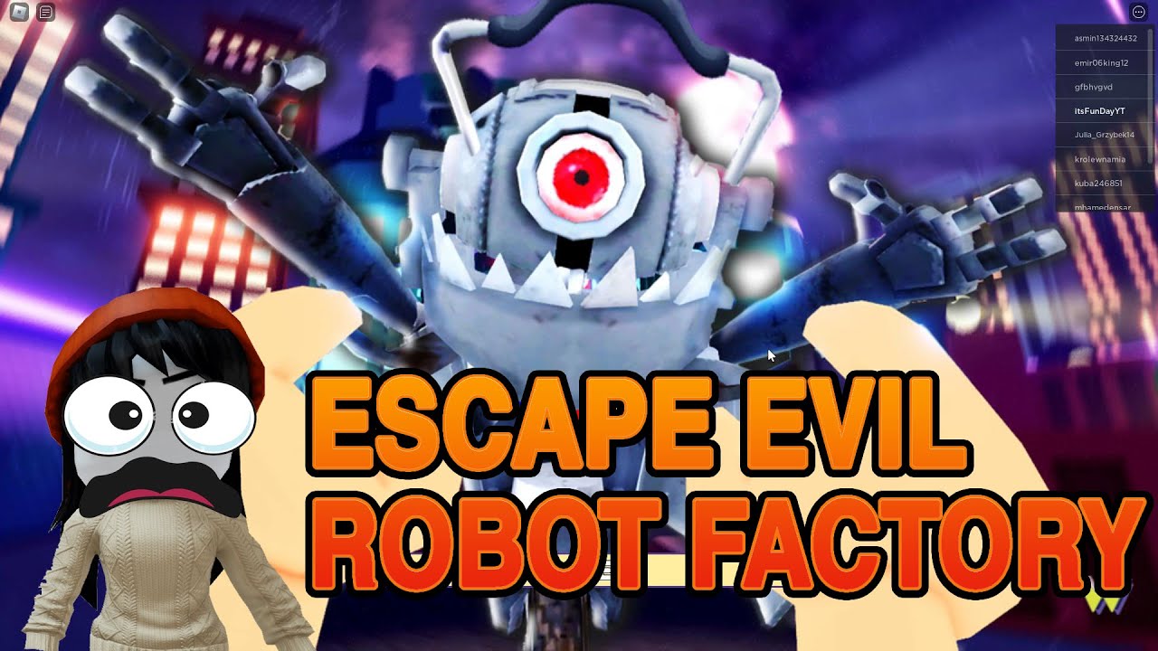 escape evil robot factory obby #robloxgames - YouTube