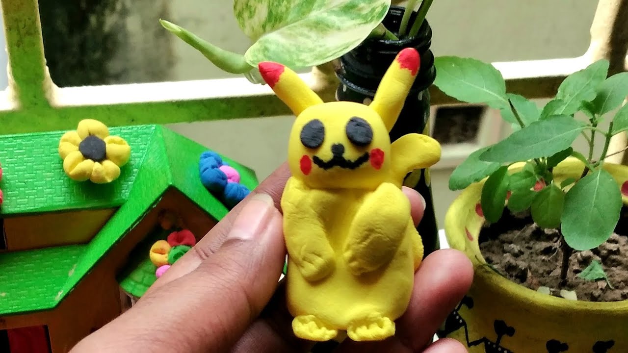 How To Make Pikachu With Super Clay 😀 - YouTube