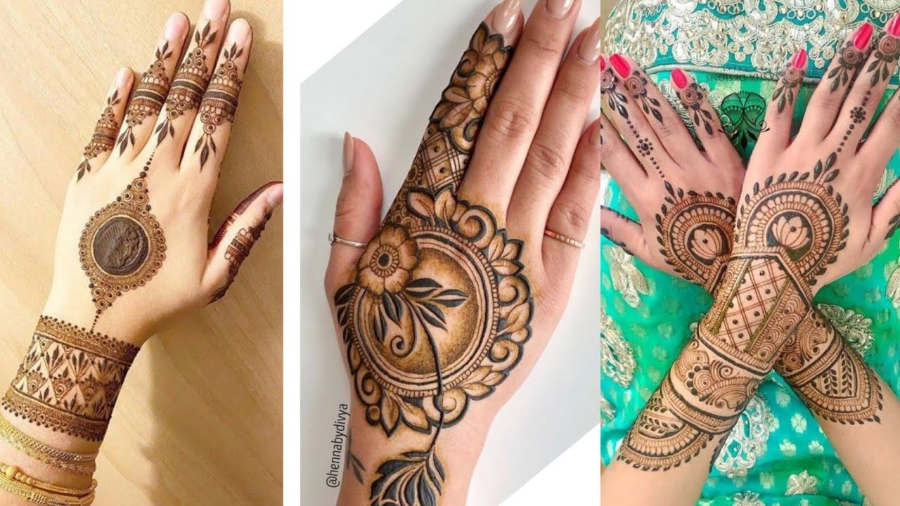 Gol Tiki Mehndi Design For Hands. Beginner Mehndi Design. Basic Tiki ...
