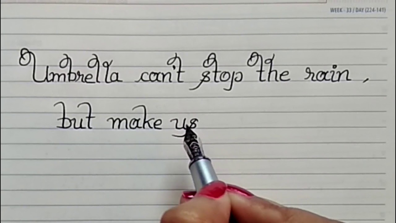 Straight fancy writing with fountain pen ♣ How to design yor ...