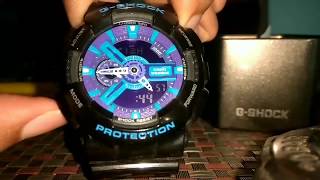 Men's Casio G-SHOCK Watch 5146 GA-110 HC,Black,Purple,Blue,