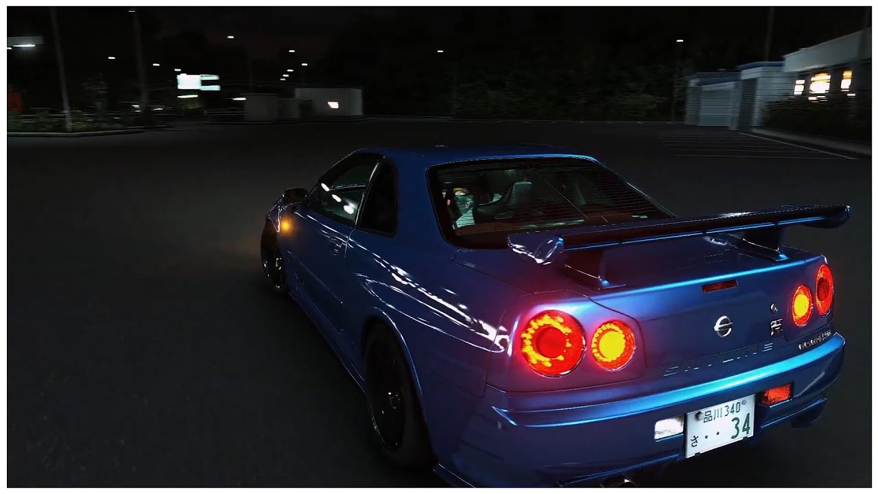 Night Drive in Nissan Skyline GT-R R34 | Simulator Experience - Assetto ...