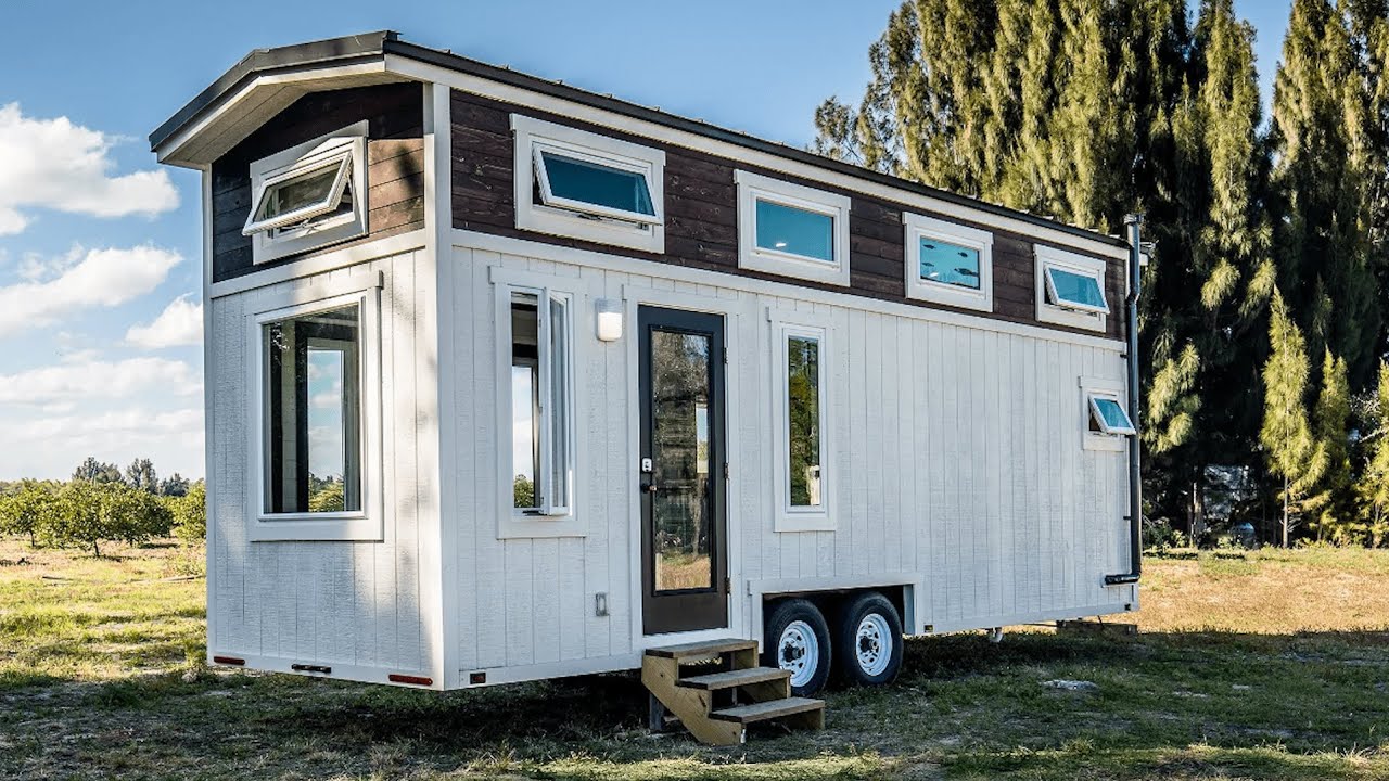 Stunning Farm House Style, Tiny House on Wheels - YouTube