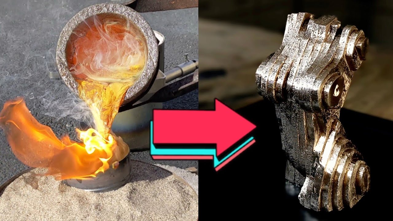 Casting Brass - Lost Foam Casting Process (Brass Lady Bust) - YouTube