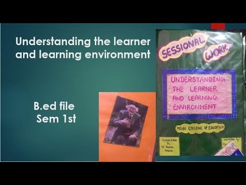 B.ed File of understanding the learner and learning environment (piaget ...
