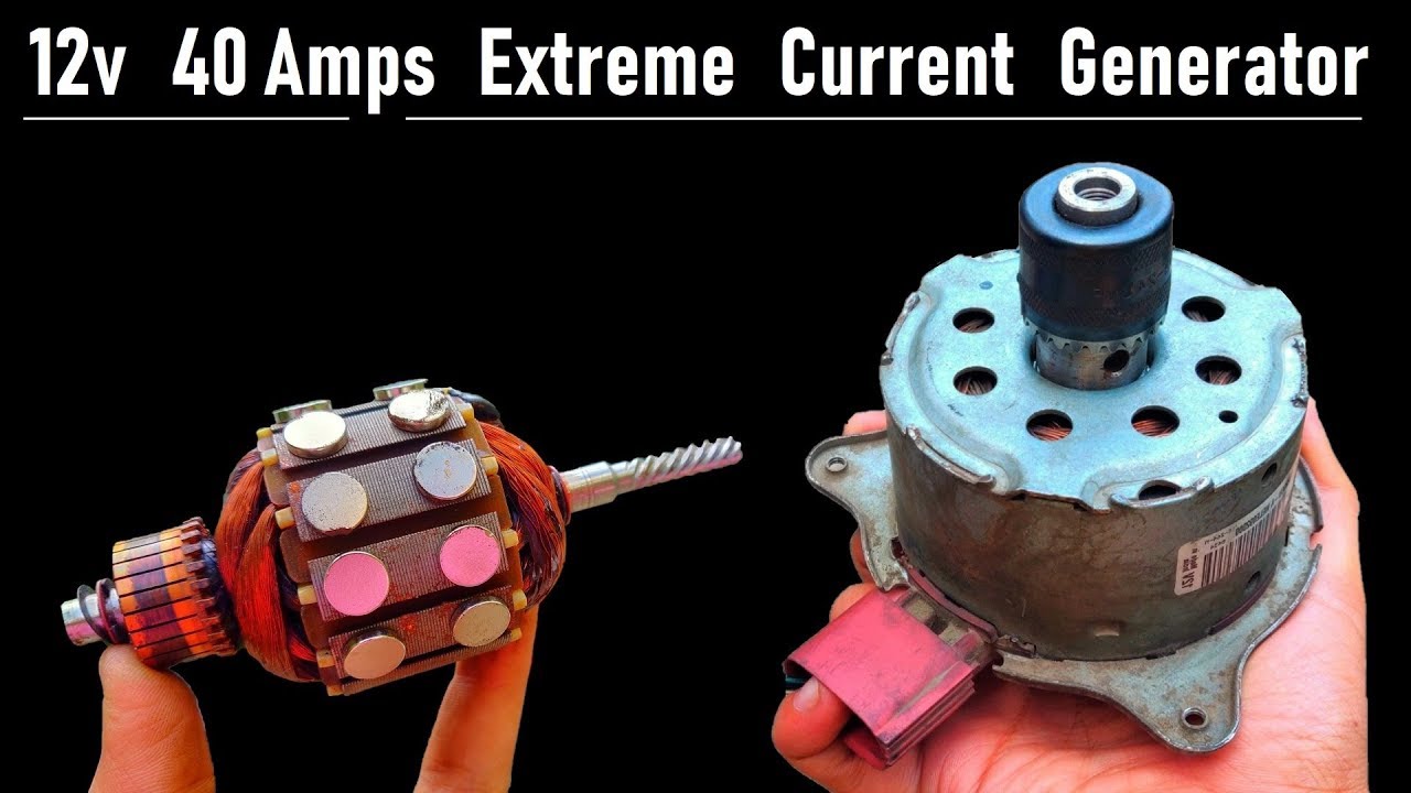 12v 40 Amps High Current DC Motor DC Generator ( 4 Brushed ) - Inside ...