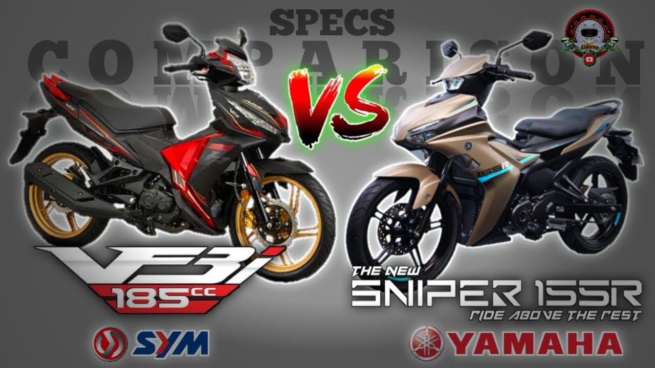 SYM VF3i 185 vs YAMAHA SNIPER 155R SPECS COMPARISON - YouTube
