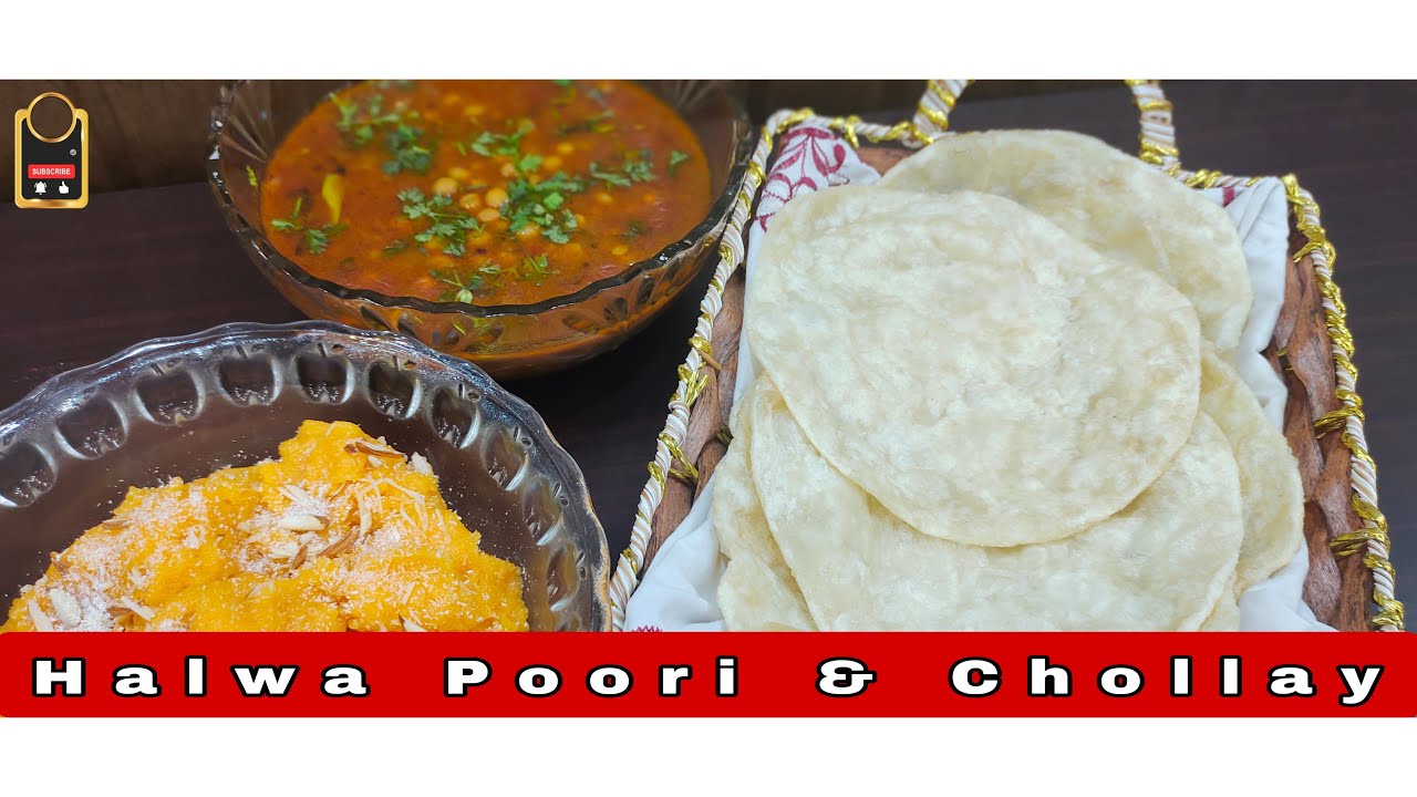 HALWA PURI AND CHOLLAY (Commercial Style Recipe) - YouTube
