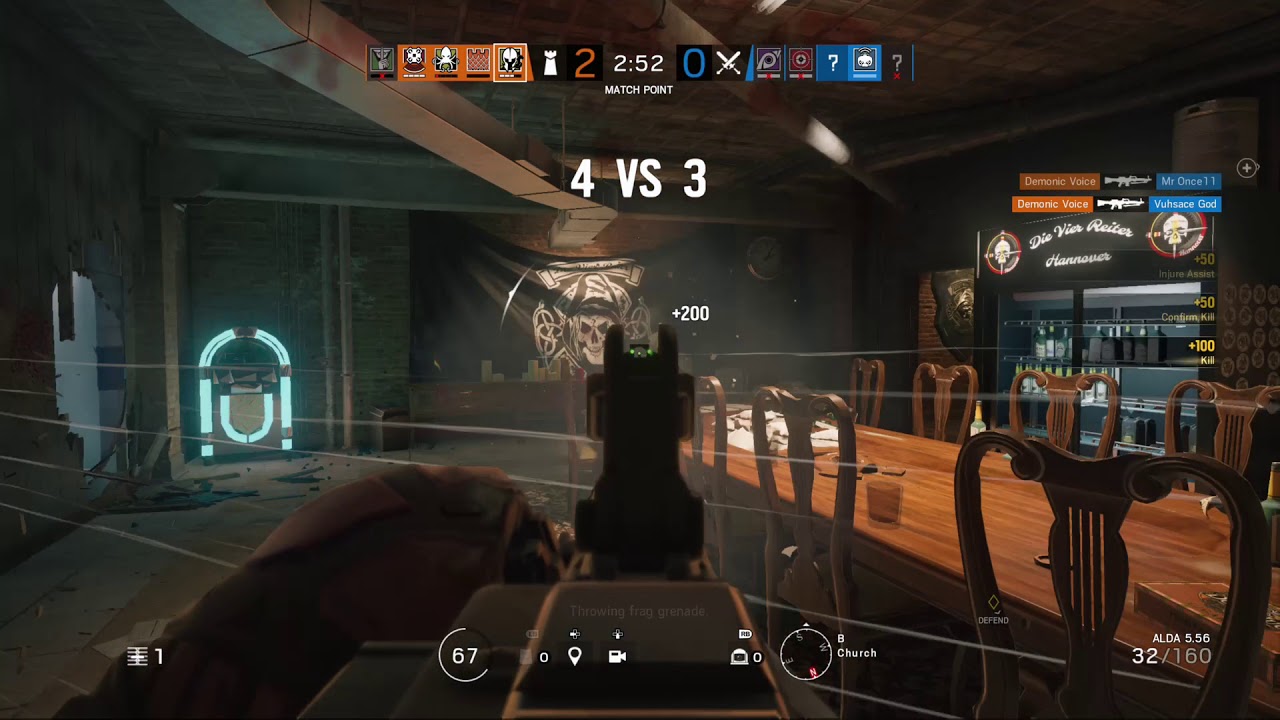 Demonic Voice: 4 man killfeed on Rainbow Six Siege - YouTube