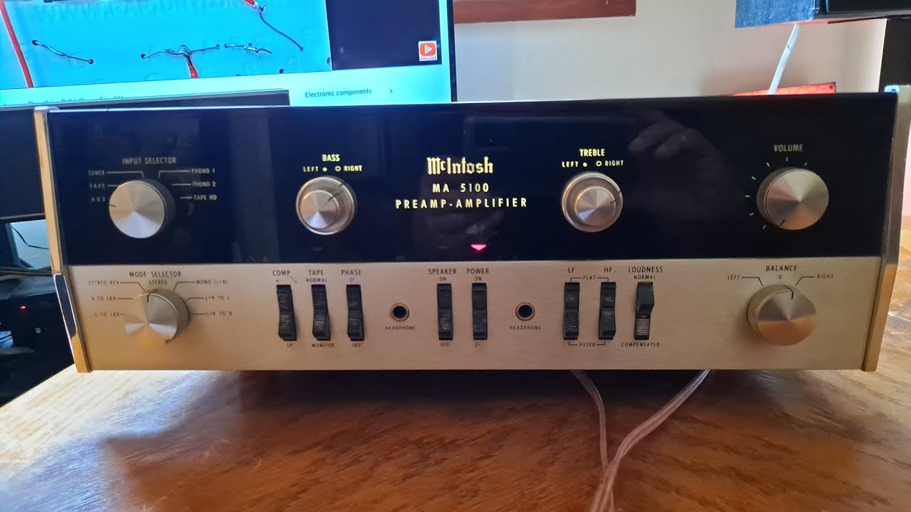 McIntosh MA5100 /amp/pre amp - YouTube