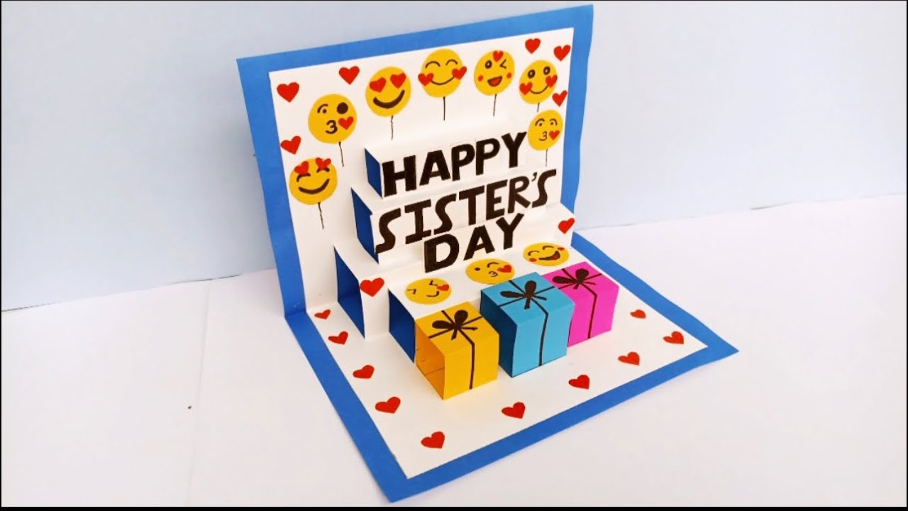 DIY - Happy sisters day card - YouTube