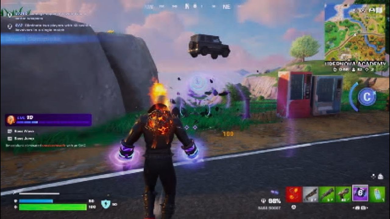 Throw a vehicle using Bass Boost | Fortnite Chapter 6 Season 3 - YouTube