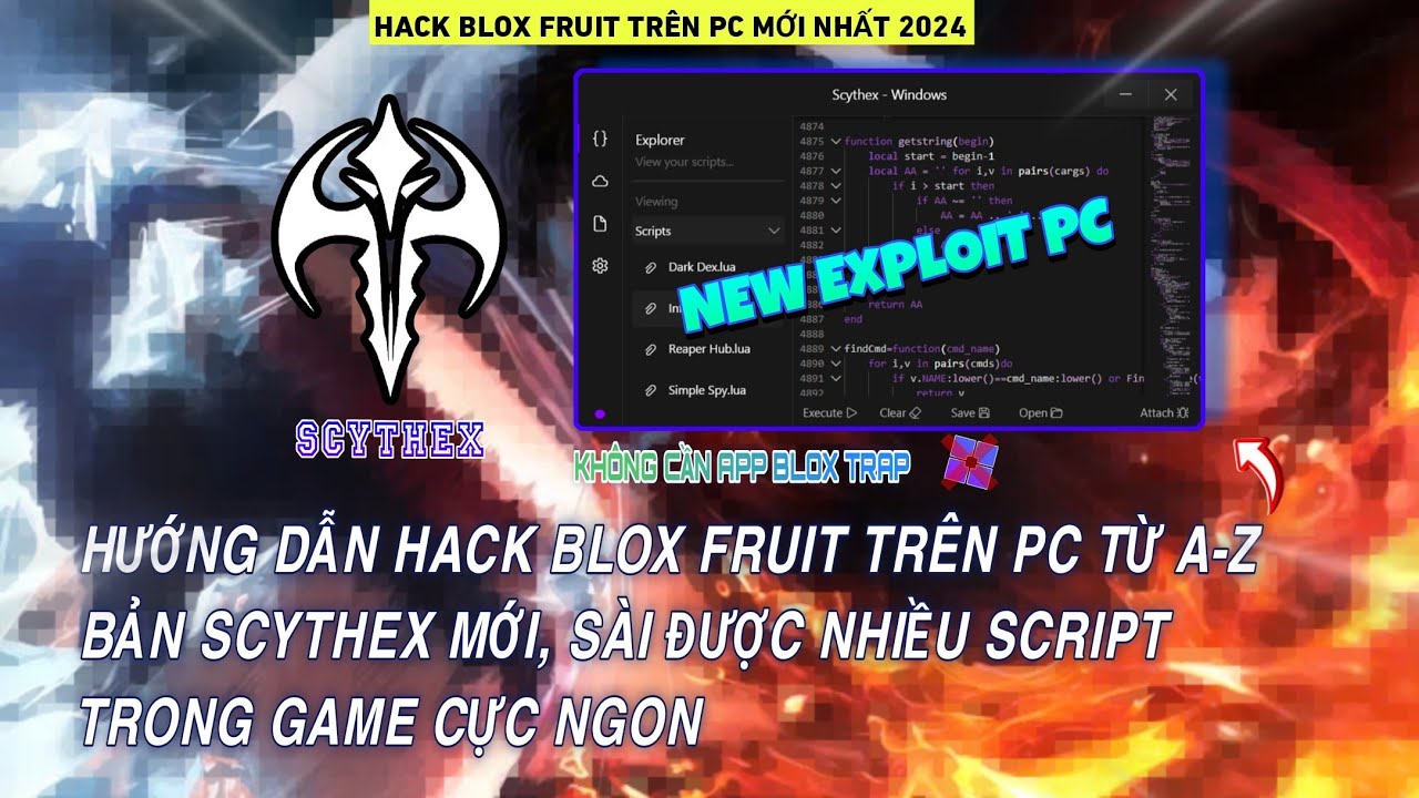 Roblox| Hướng dẫn hack Blox fruit trên pc từ a-z bản Scythex mới không ...