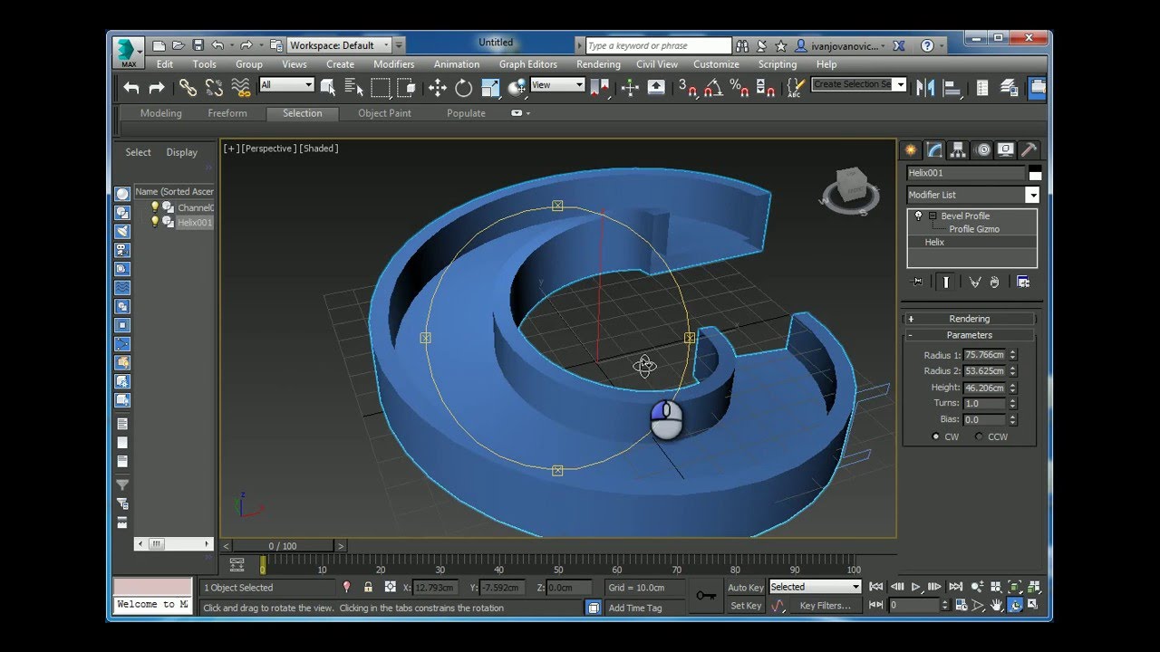 Modeling a spiral ramp in Autodesk 3ds max - YouTube