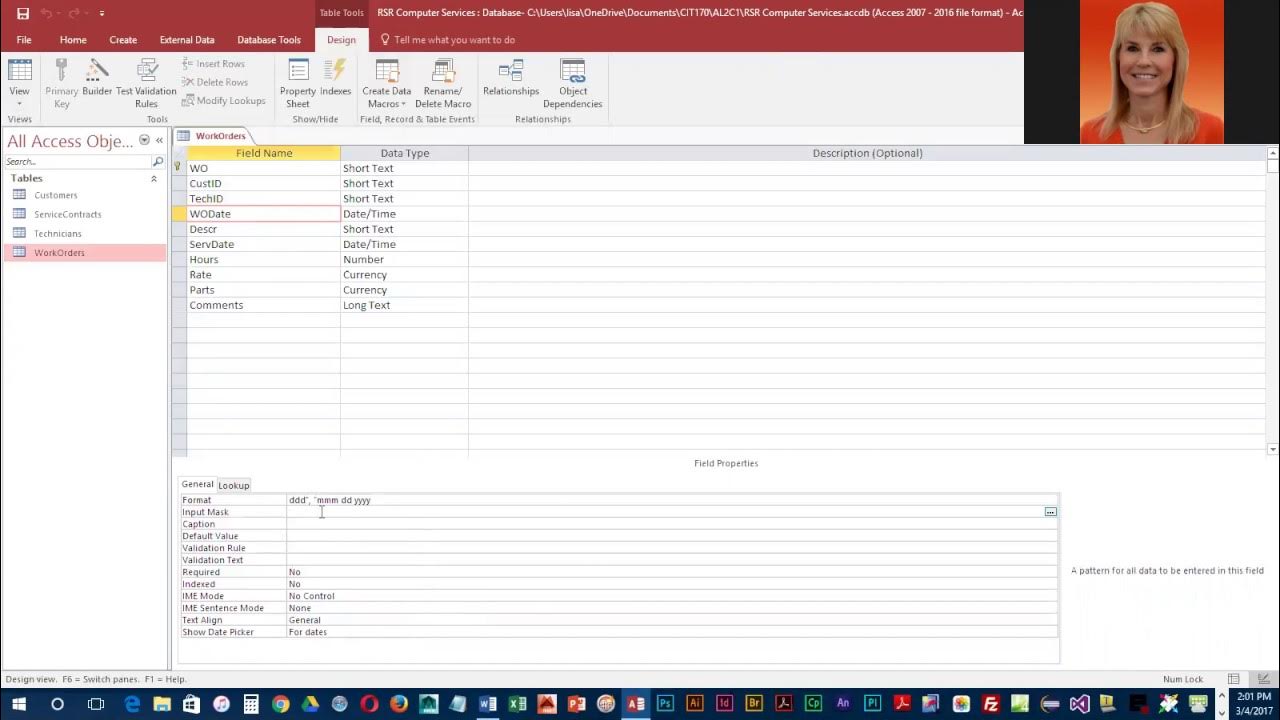 Project 1f Controlling Data Entry Using Custom Input Masks - YouTube