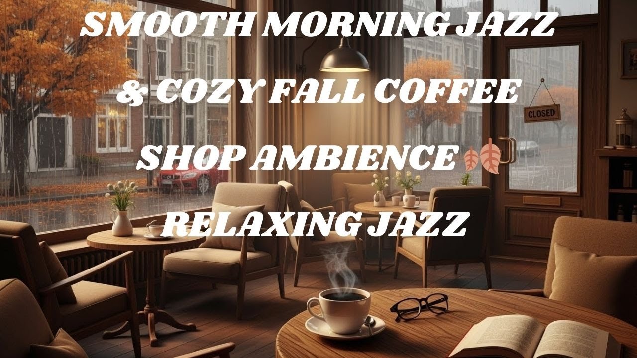 Smooth Morning Jazz & Cozy Fall Coffee Shop Ambience 🍂 Relaxing Jazz ...